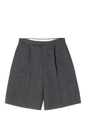 MAISON MARGIELA Tailored Striped Wool-blend Shorts - Grey