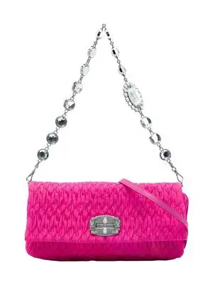 MIU MIU Miu Miu Matelassé Crystal Chain Satchel