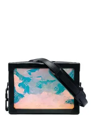 LOUIS VUITTON Monogram Prism Soft Trunk Crossbody Bag - Black