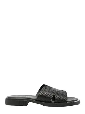 SERGIO MORETTI FIRENZE Woven Leather Sandals - Black