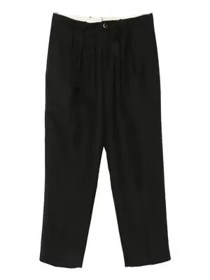 NINE:INTHE:MORNING Kai Pleated Straight-leg Trousers - Black