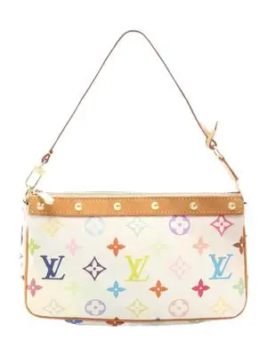 LOUIS VUITTON Monogram Multicolor Pochette Accessoires Shoulder Bag - White
