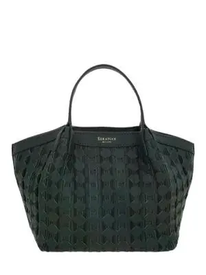 SERAPIAN Mini Mosaico Tote Bag - Green