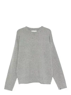 Extreme Cashmere Crew Neck Long Sleeve Cashmere Sweater - Grey