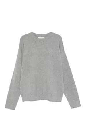 Extreme Cashmere Crew Neck Long Sleeve Cashmere Sweater - Grey