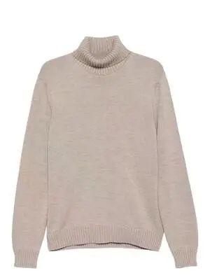ZANONE Ribbed Knit Roll Neck Sweater - Neutrals