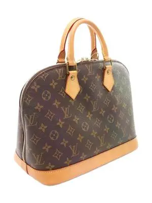 LOUIS VUITTON Monogram Alma Pm Handbag - Brown