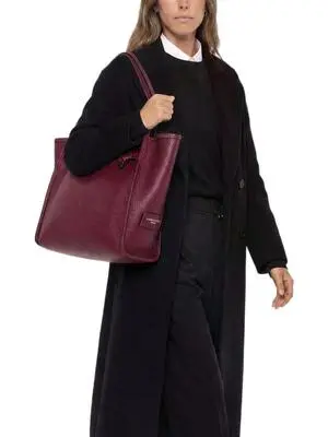 GIANNI CHIARINI Marcella Grained Leather Tote Bag - Red