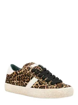 D.a.t.e. Leopard Print Pony-fur Sneakers - Brown