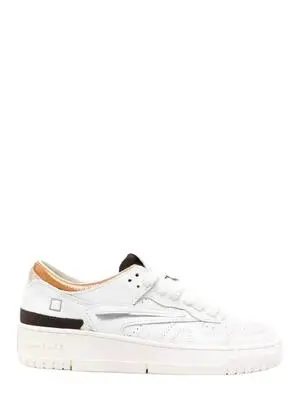 D.a.t.e. Perforated Panelled Sneakers - White