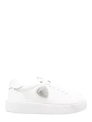 BLAUER. Logo-patch Platform Sneakers - White