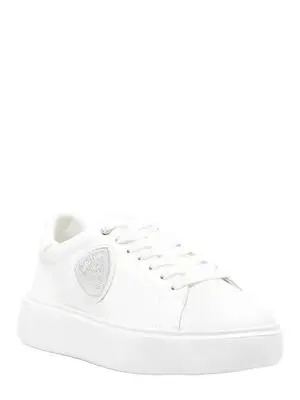 BLAUER. Logo-patch Platform Sneakers - White