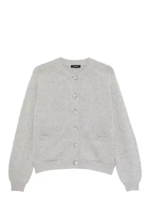 ANNE CLAIRE Button-Fastening Patch-Pocket Cardigan