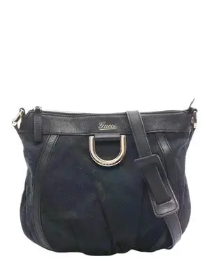 Gucci 2000s Abby Gg Canvas Shoulder Bag - Black