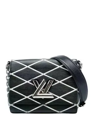 LOUIS VUITTON 2015 Epi Malletage Twist Crossbody Bag - Black