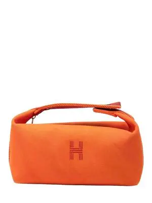 Hermès Toile Bride A Brac Case Vanity Bag - Orange