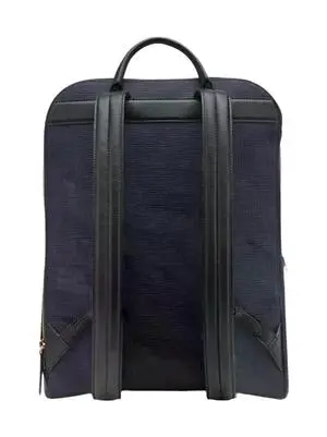 Smythson Zip-around Leather Backpack - Blue