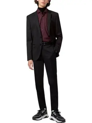 Hugo Notch-lapel Two-button Jacket - Black