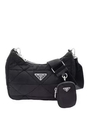 Prada Tessuto Quilted Shoulder Bag - Black