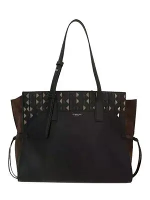 SERAPIAN Mosaico Panelled Tote Bag - Black