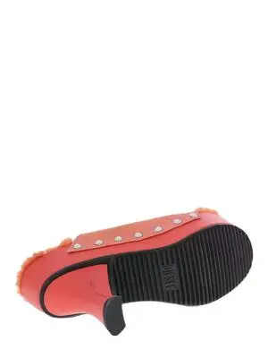 DIESEL® D-woodstock Stud-embellished Sandals - Orange