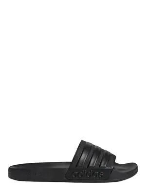 Adidas Adilette Striped Slides - Black