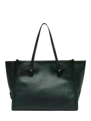 GIANNI CHIARINI Marcella Grained Leather Tote Bag - Green