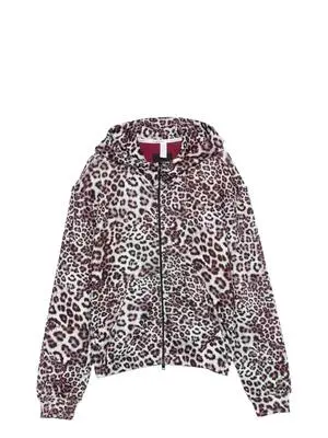 MARCCAIN Leopard Print Zip-up Hoodie - Grey