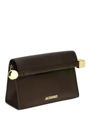JACQUEMUS Jacquemus Rond Carré Leather Clutch Bag