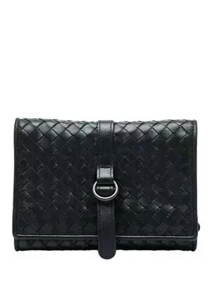 Bottega Veneta Nappa Intrecciato Jewelry Roll - Black