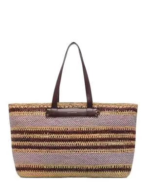 ANYA HINDMARCH Woven Striped Tote Bag - Neutrals