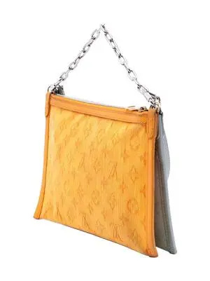 LOUIS VUITTON Monogram Antarctica Double Flat Messenger Bag - Grey
