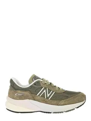 NEW BALANCE 990 Suede And Mesh Sneakers - Green