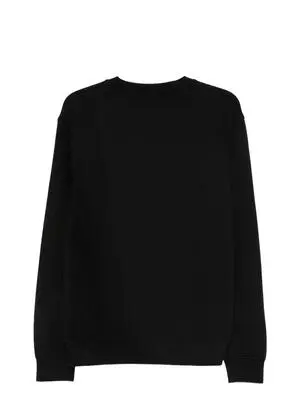 Karl Lagerfeld Logo Embroidered Crew-neck Sweatshirt - Black