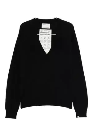 Extreme Cashmere Ben V-neck Long-sleeve Sweater - Black