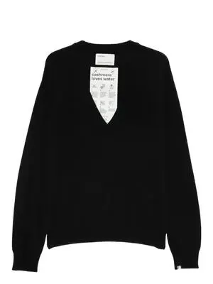 Extreme Cashmere Ben V-neck Long-sleeve Sweater - Black