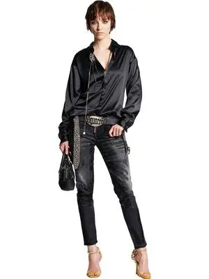 Dsquared2 Flock Wash Jennifer Jeans - Black