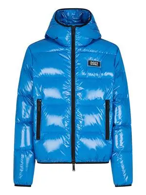 Dsquared2 Padded Hooded Bomber Jacket - Blue
