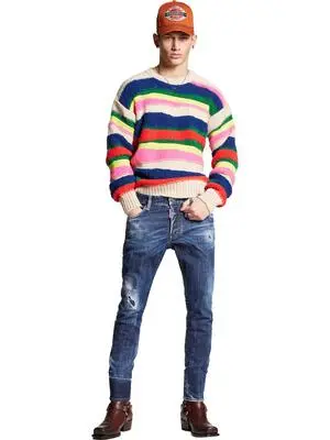 Dsquared2 Dark Scar Wash Super Twinky Jeans - Blue