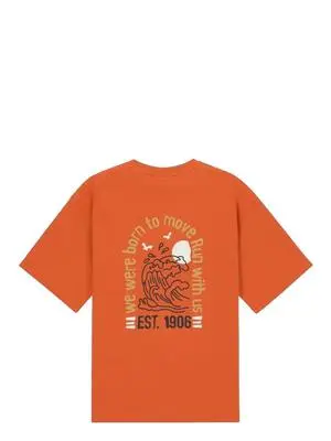 NEW BALANCE Cartoon Logo T-shirt Asia Sizing - Orange