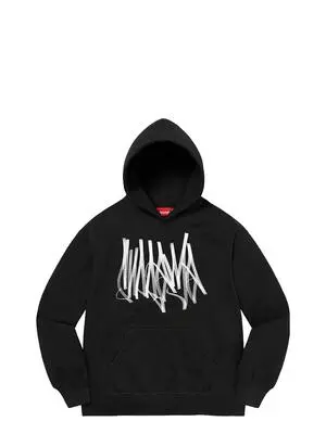 Supreme Supreme Tag Hooded Sweatshirt Black/white
