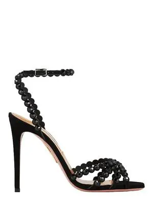 AQUAZZURA Open-toe Stiletto Sandals With Buckle Closure - Black