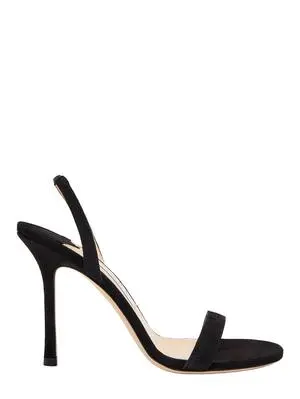 JIMMY CHOO Suede Slingback Sandals - Black
