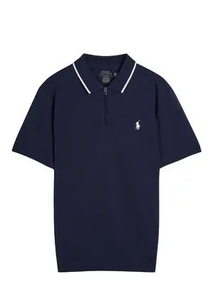Polo Ralph Lauren Logo-embroidered Stretch-cotton Polo Shirt - Navy
