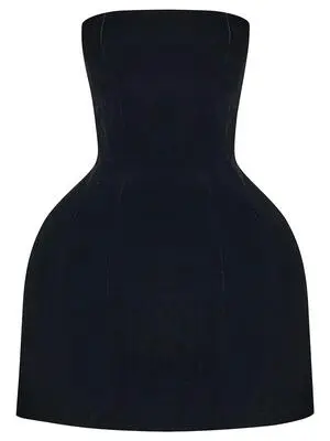 RASARIO Rasario Sculpted Velvet Mini Dress