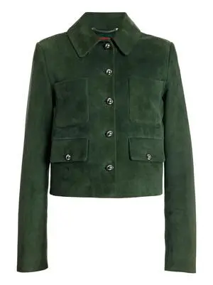 Altuzarra Astley Suede Jacket - Green