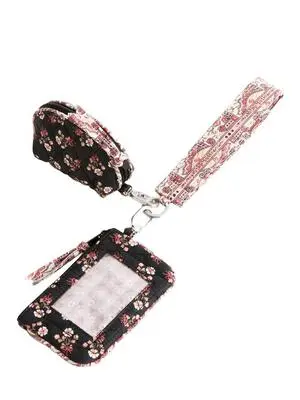 VERA BRADLEY Dual Pouch Wide Wristlet In Melissa Ditsy - Red