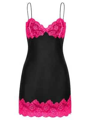 SWF Lace Trim Slip Dress - Midnight Bloom
