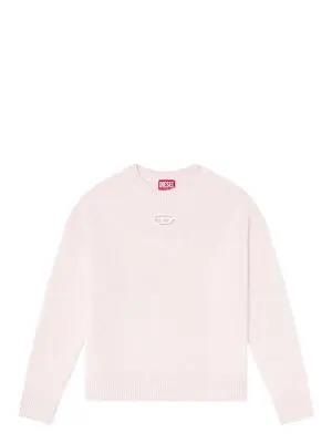 DIESEL® Logo Wool Blend Sweater - Pink