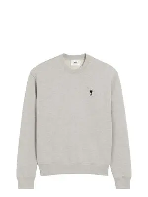 AMI Paris Ami Paris Ami De Coeur Cotton Sweatshirt Grey